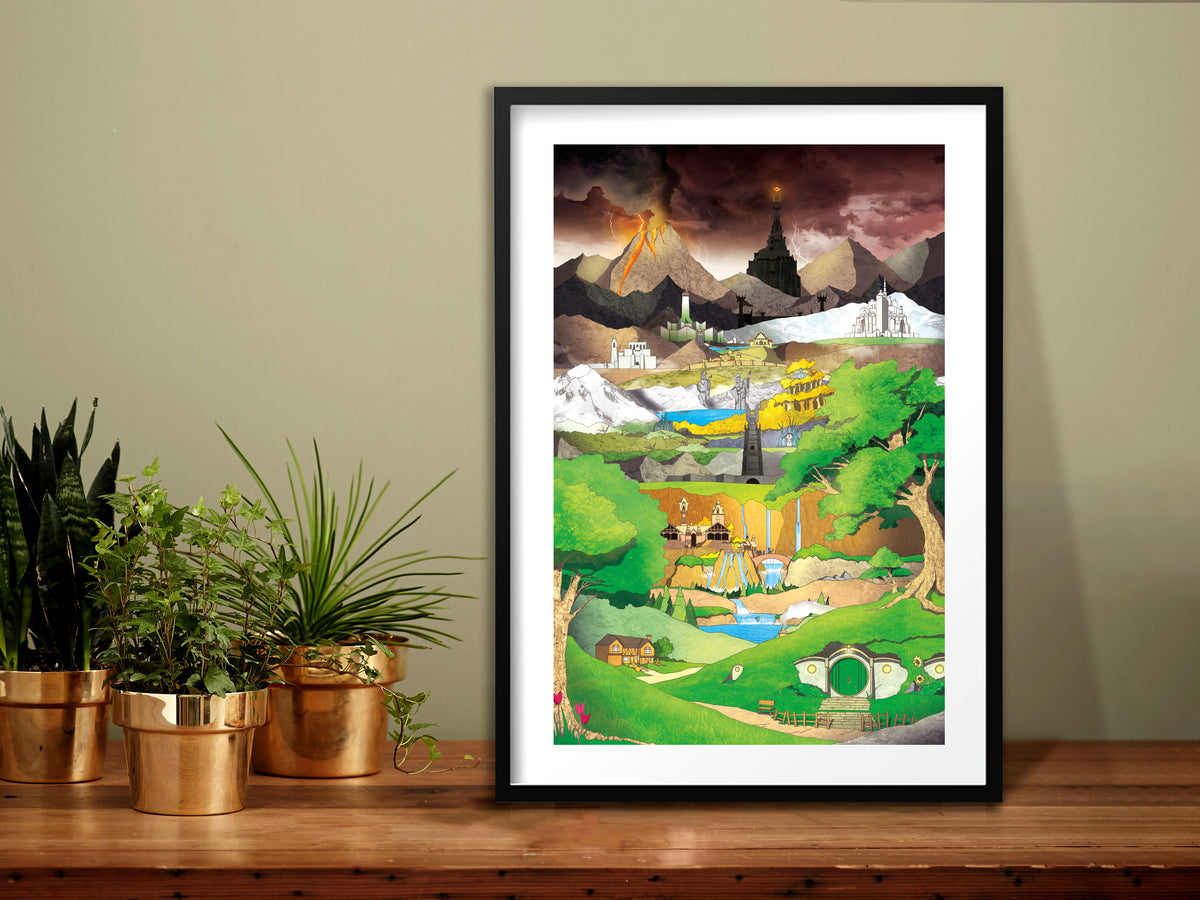 Lord of the Rings - Middle Earth - Art Print– Subconscious Realms
