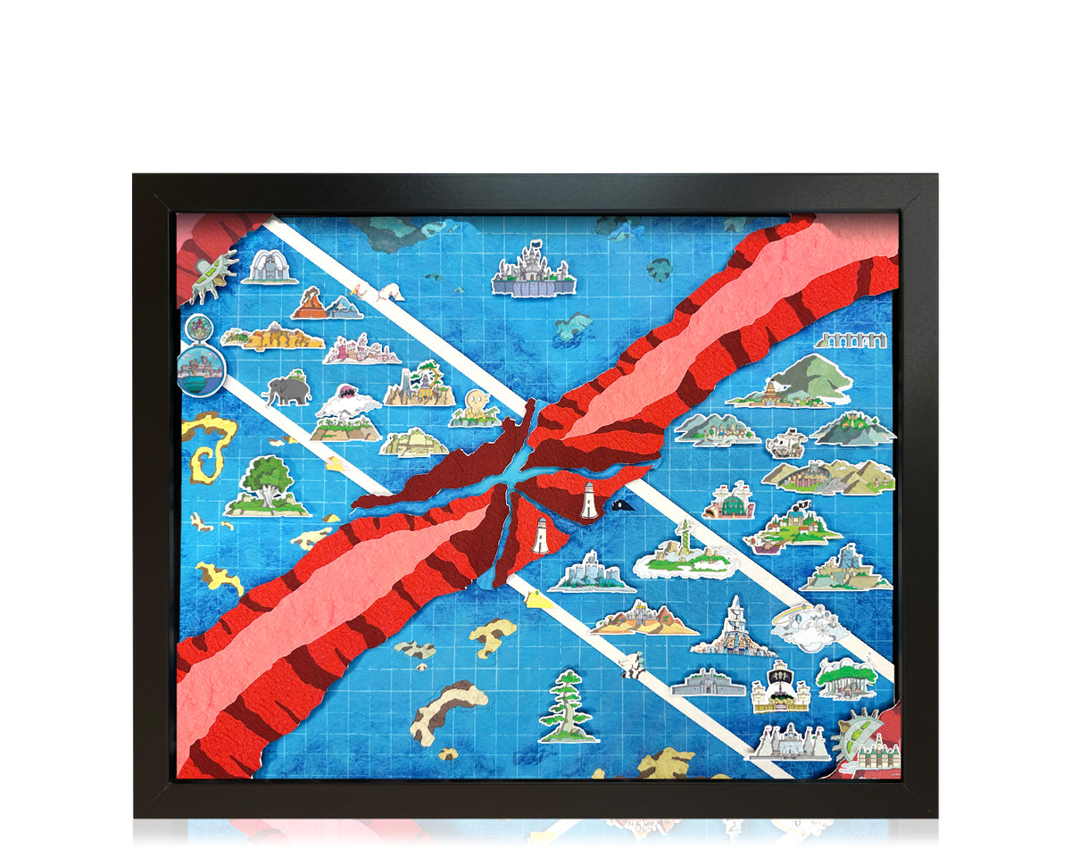 OP - Map of the Grand Line - Shadowbox Art– Subconscious Realms