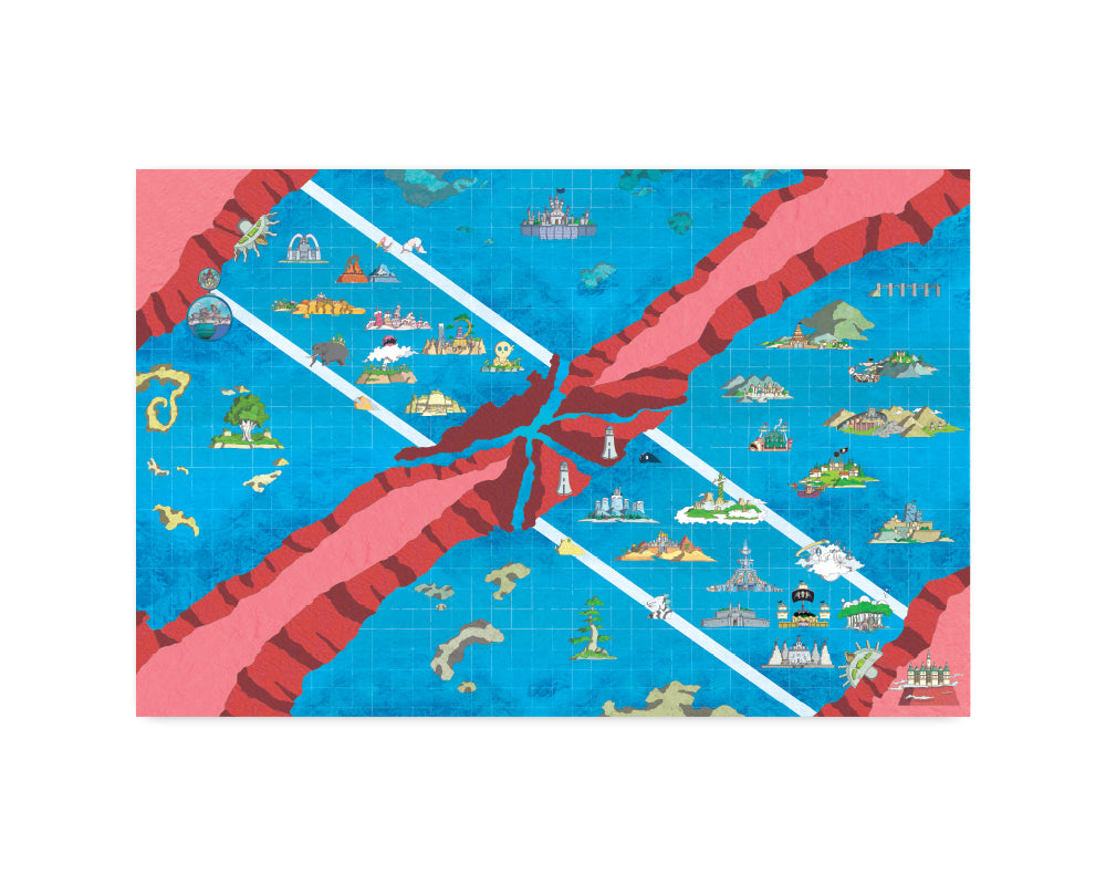 OP - Map of the Grand Line - Art Print– Subconscious Realms