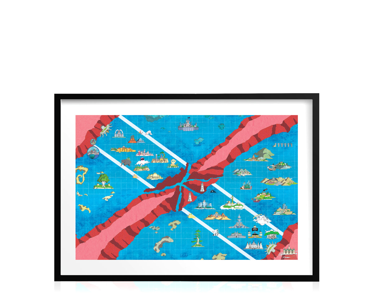 OP - Map of the Grand Line - Art Print– Subconscious Realms