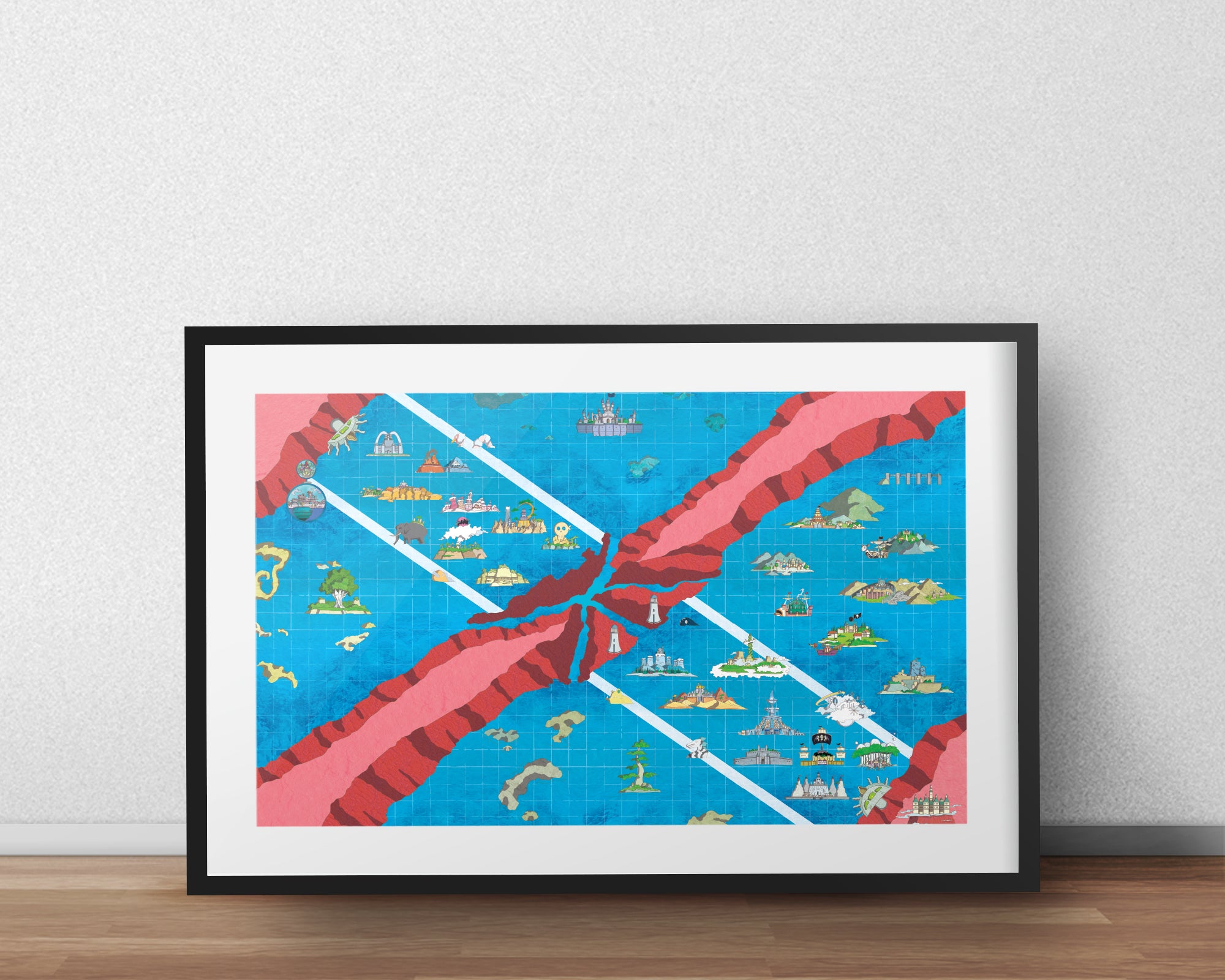 OP - Map of the Grand Line - Art Print– Subconscious Realms