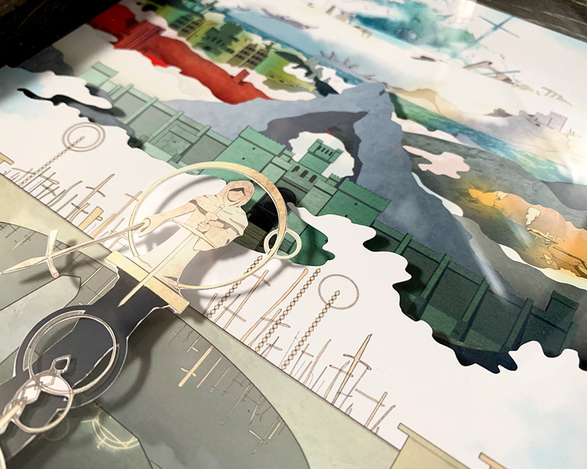 Demon Souls - Kingdom of Boletaria - Mini Shadowbox Art– Subconscious ...